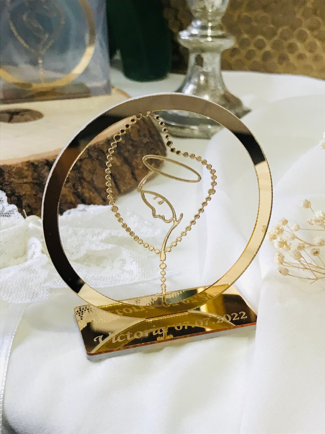 Unique Christening Favor, Our Lady Rosary Cross Gift, Top Baptism ...