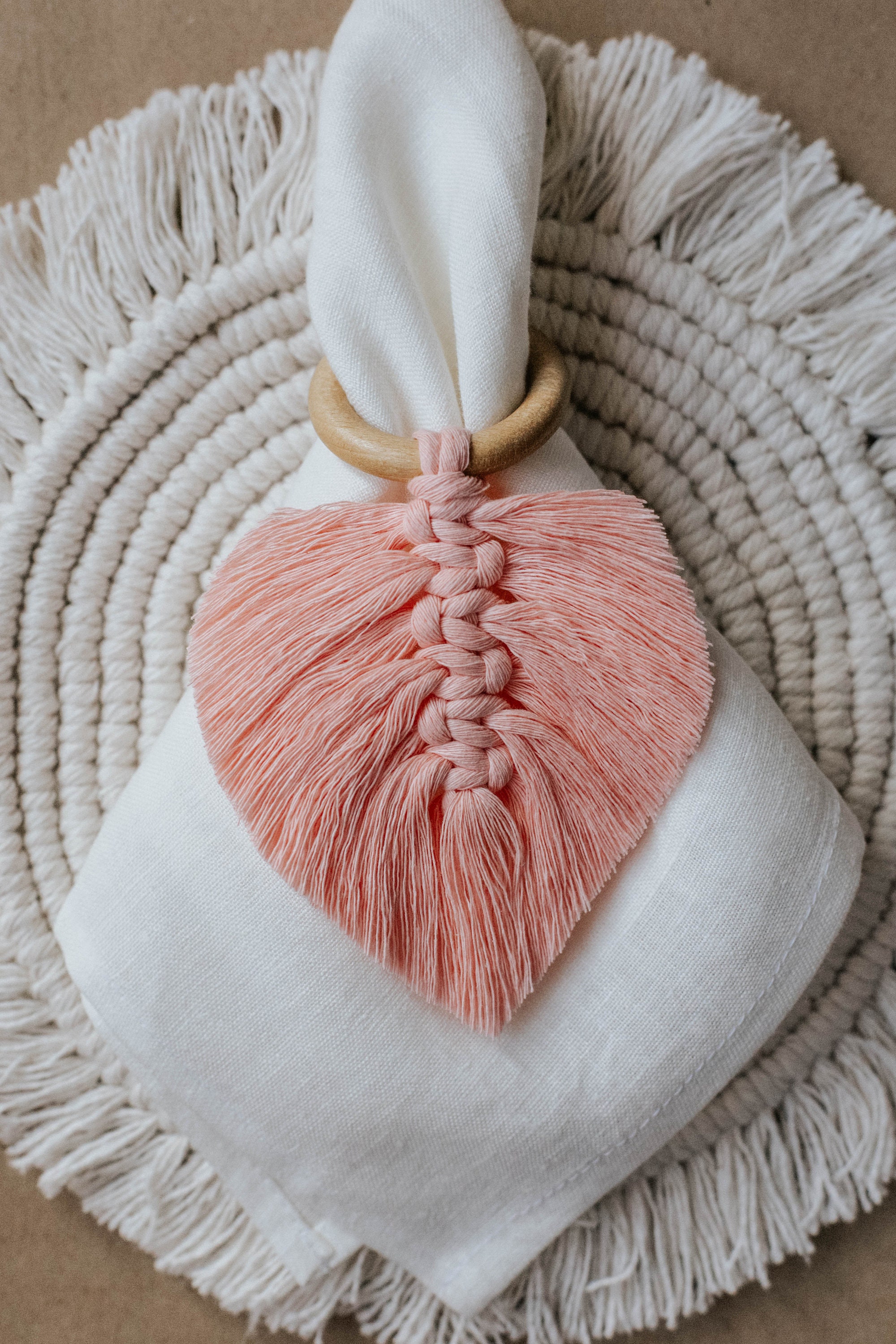 Rustic Wedding Table Boho Napkin Rings Bohemian Table Decor - Etsy