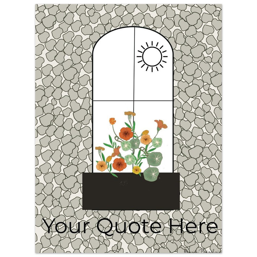 24x32 Customizable Floral Window Poster - Etsy