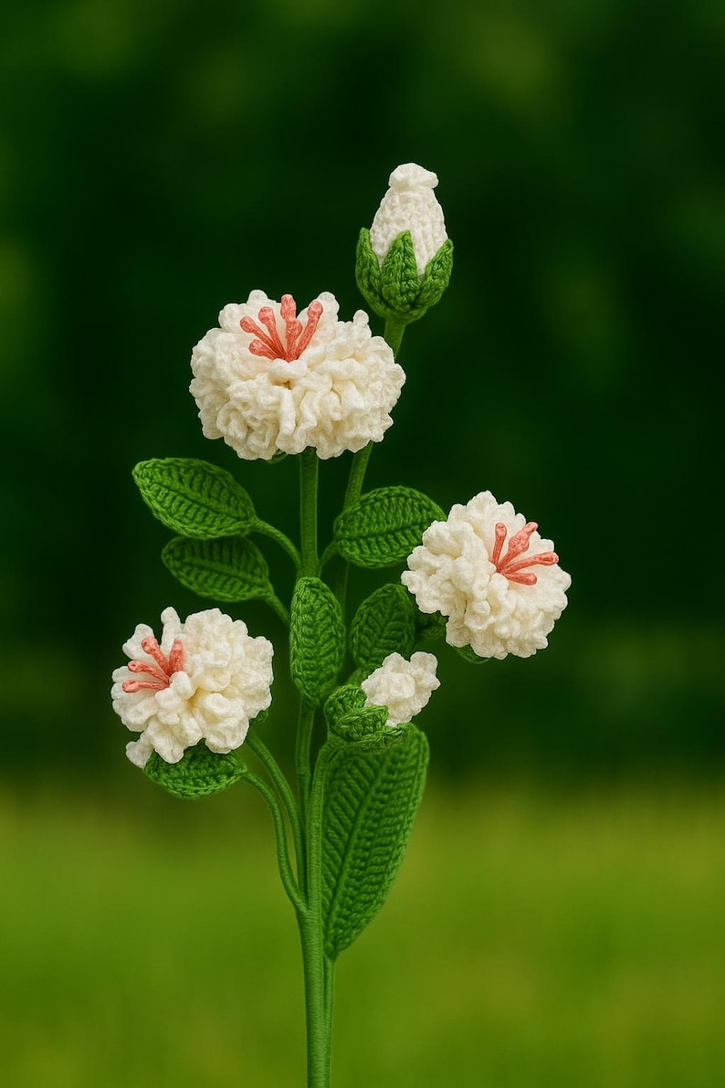 Gardenia Flower Pattern, Crochet Flowers, Floral Designs, PDF FILE ...