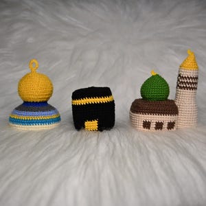 3 in 1, Crochet Pattern, Masjid Al Aqsa Kaaba and Masjid Nabawi, Mini ...