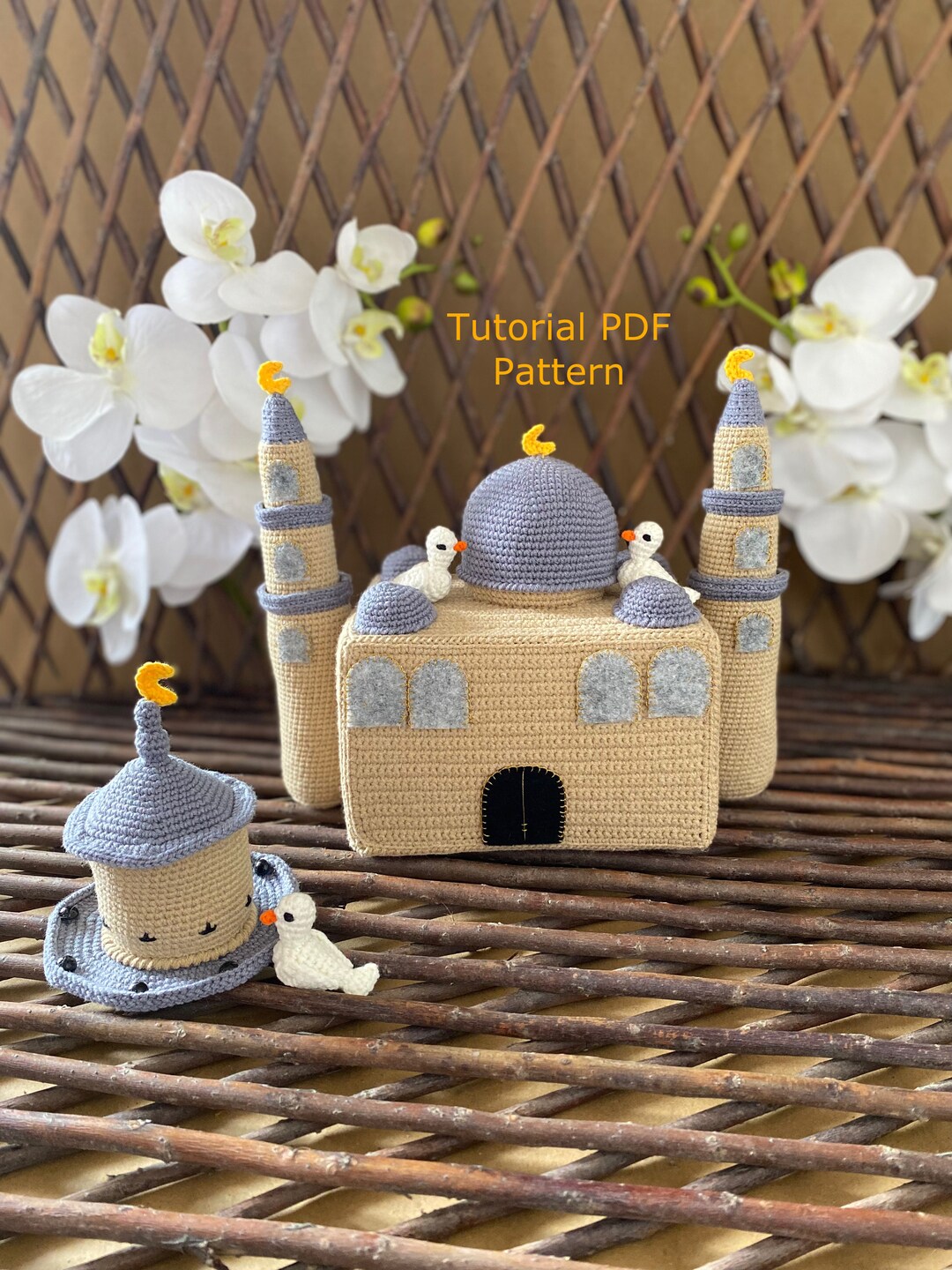 Crochet Pattern, Mosque Fountain and Pigeon, İslamic Values Education ...