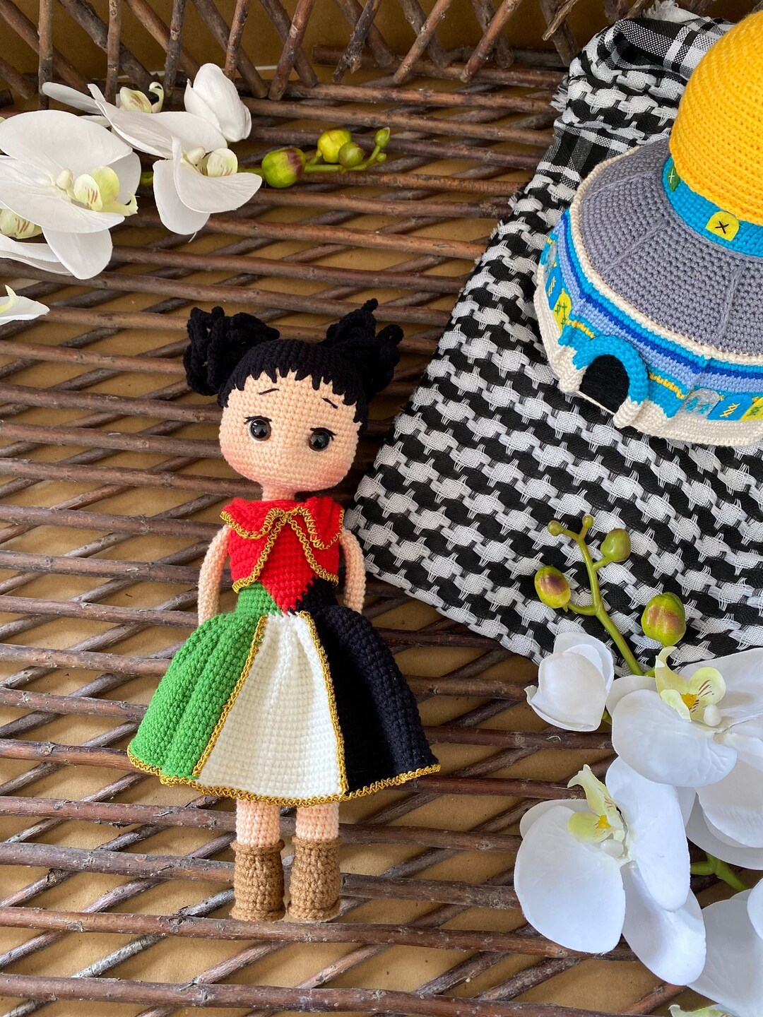 Crochet Doll Pattern,video Supported, Eflin Doll, Palestinian Doll ...