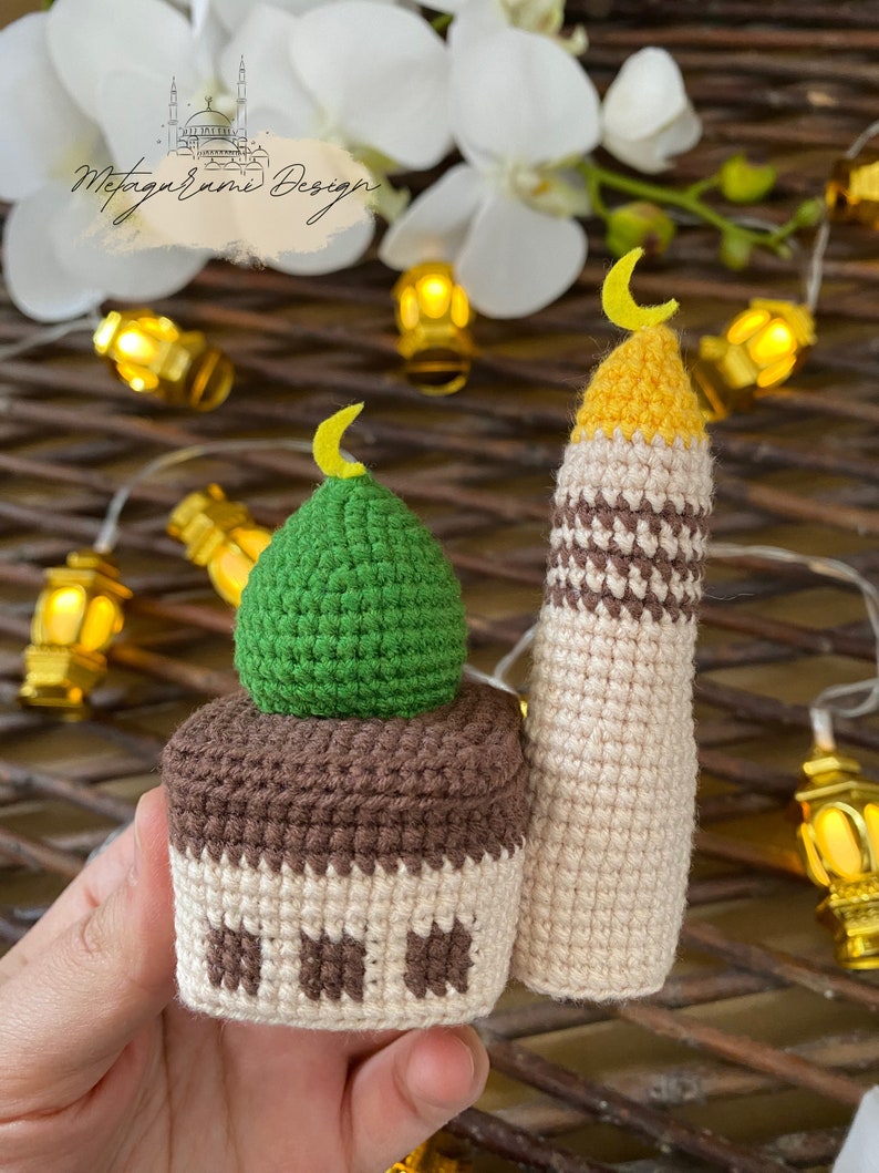 Crochet Pattern Mini Islamic Values Set, Crochet Masjid Al Aqsa, Kaaba ...