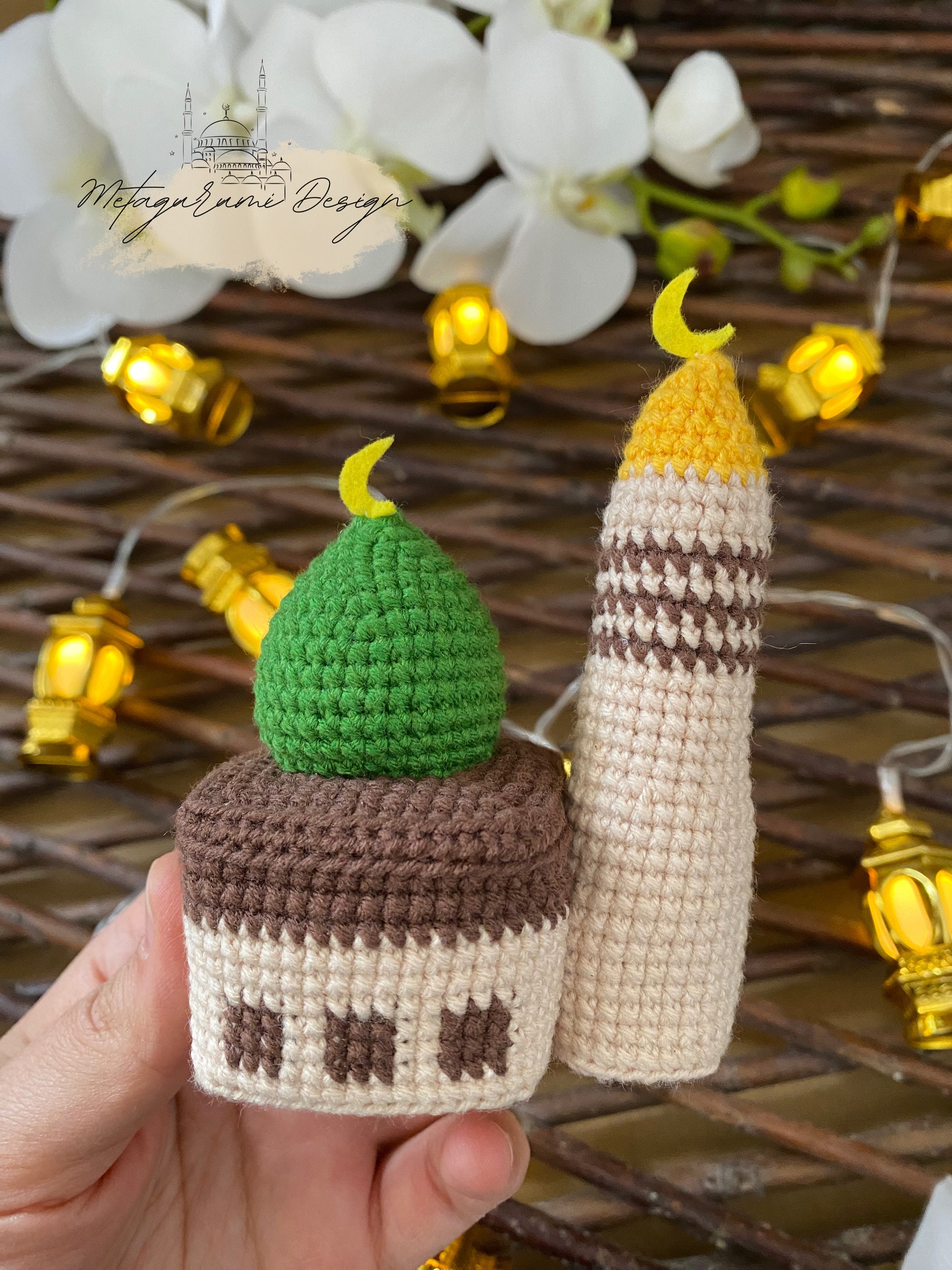 Crochet Pattern Mini Islamic Values Set, Crochet Masjid Al Aqsa, Kaaba ...