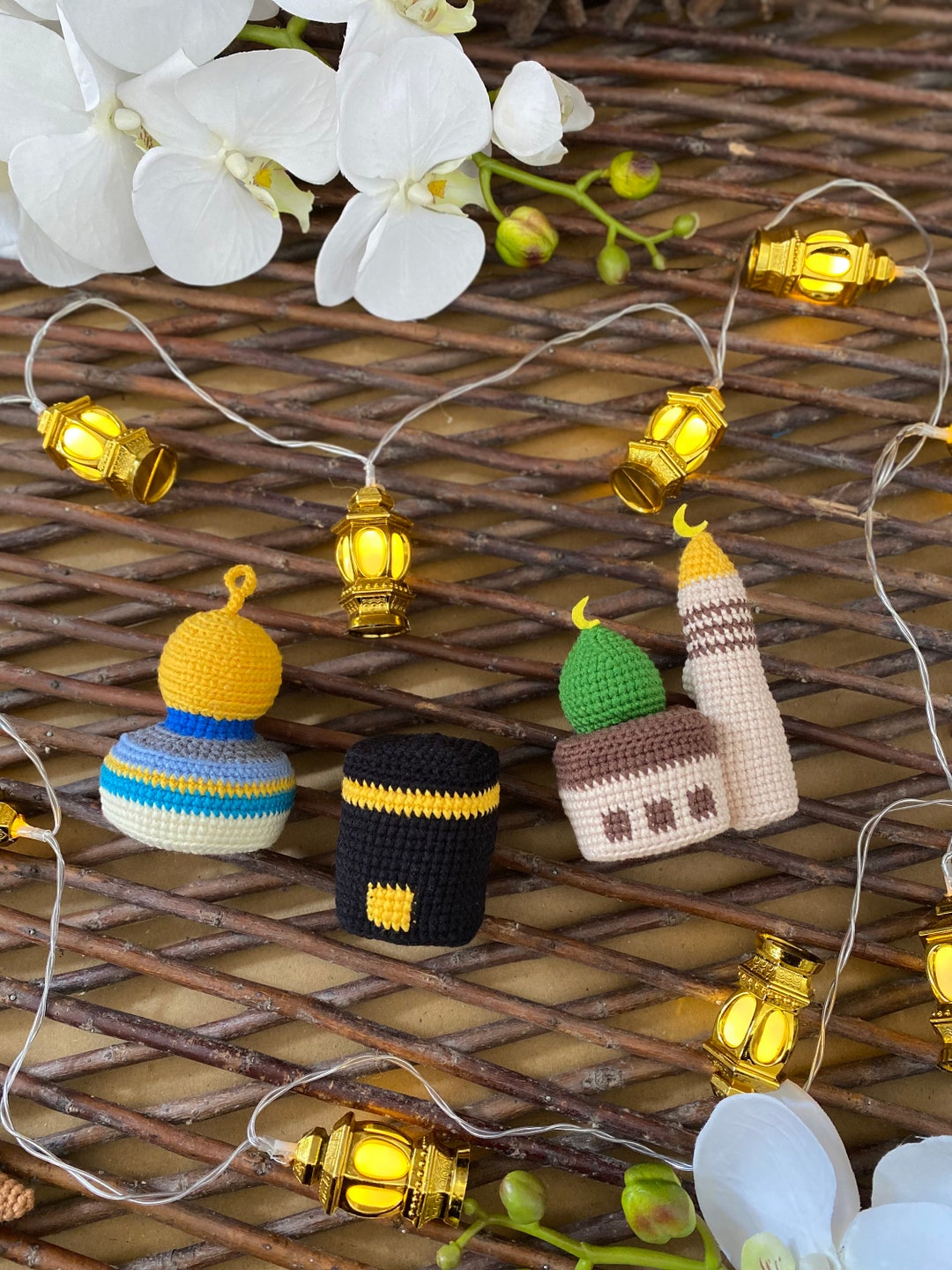 Crochet Pattern Mini Islamic Values Set, Crochet Masjid Al Aqsa, Kaaba ...