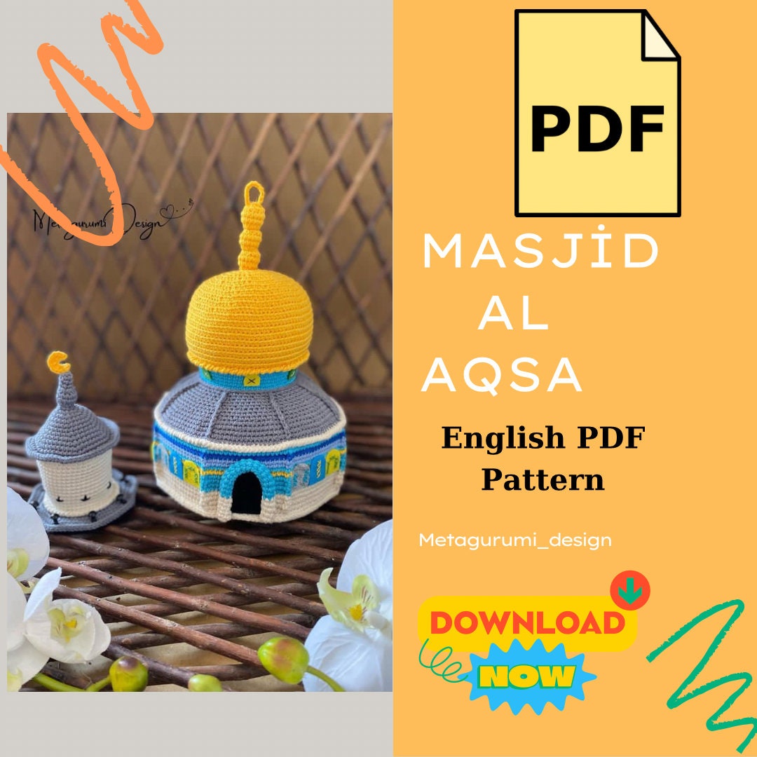 Masjid-al Aqsa and Fountain Crochet Pattern, Amigurumi Mosque, Ramadan ...
