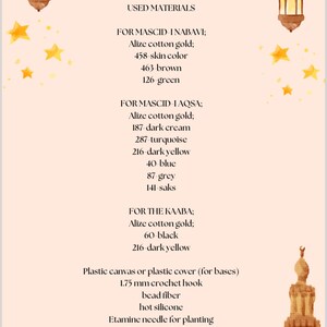 Crochet Pattern Mini Islamic Values Set, Crochet Masjid Al Aqsa, Kaaba ...