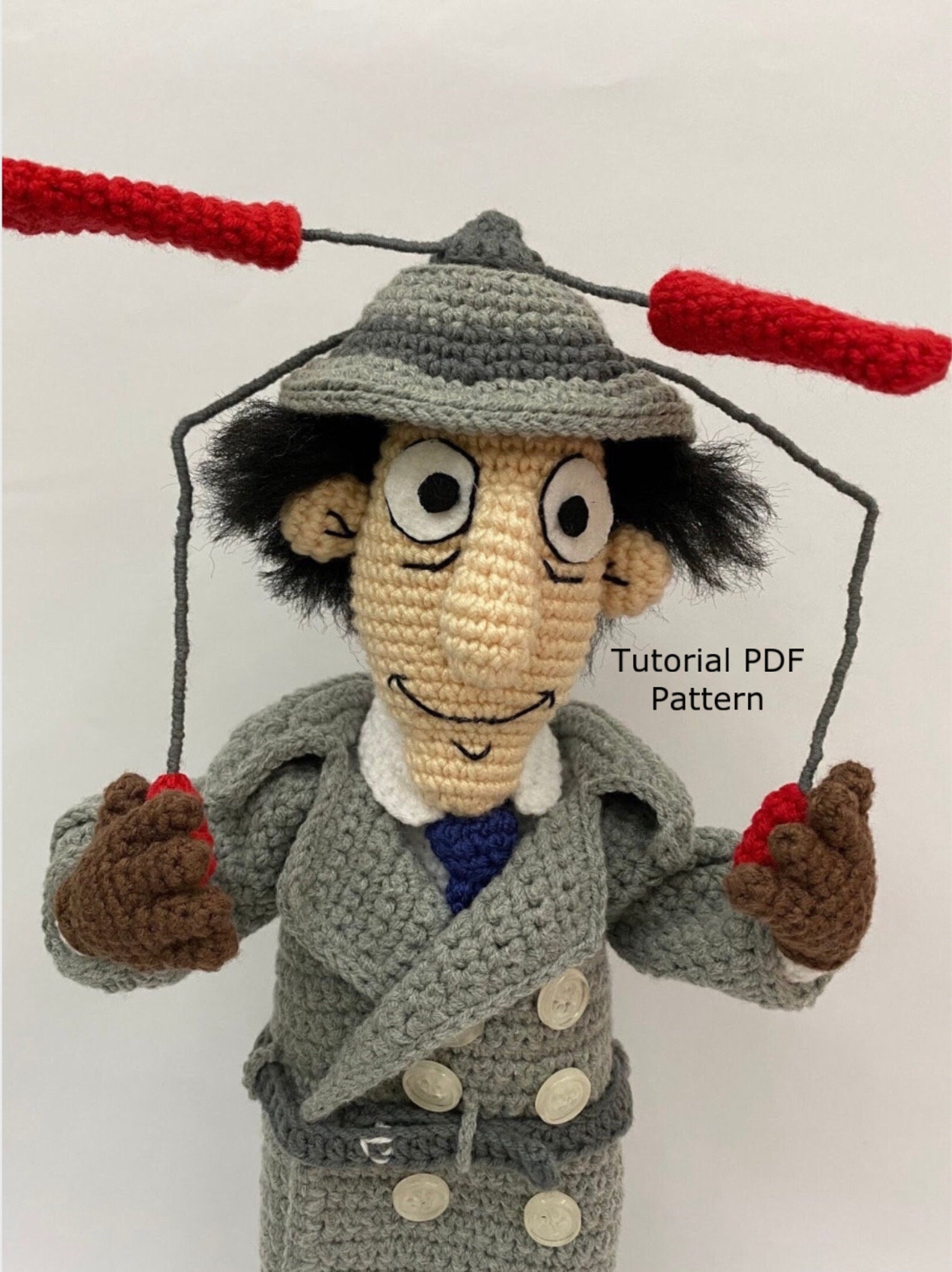 Inspector Gadget, Crochet Pattern, Vıntage Crochet, Amigurumi Toy, PDF ...