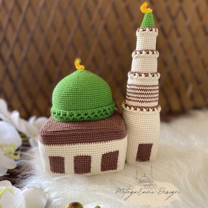 Amigurumi Mosque Crochet Pattern: Masjid An-nabawi (PDF Pattern) - Etsy ...