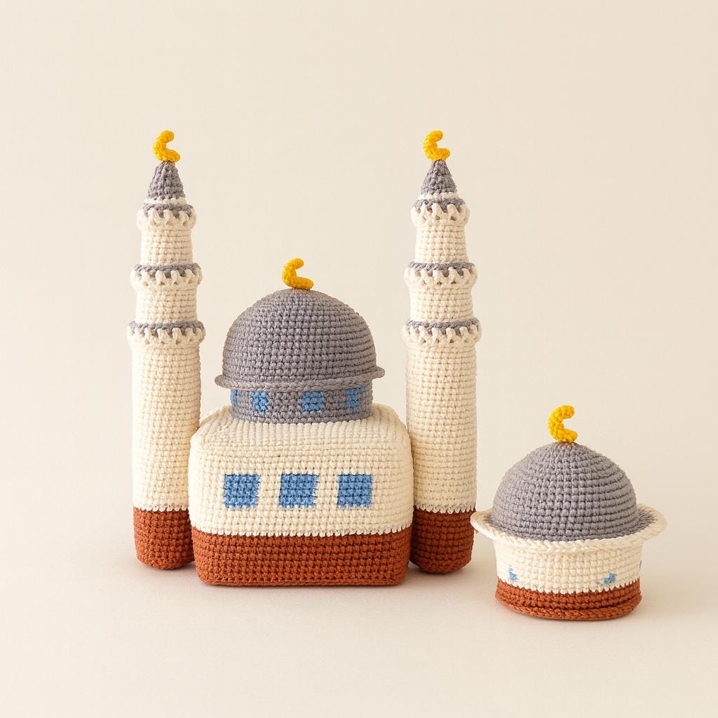 Crochet Pattern, Video Supported, Crochet Mosque and Fountain ...