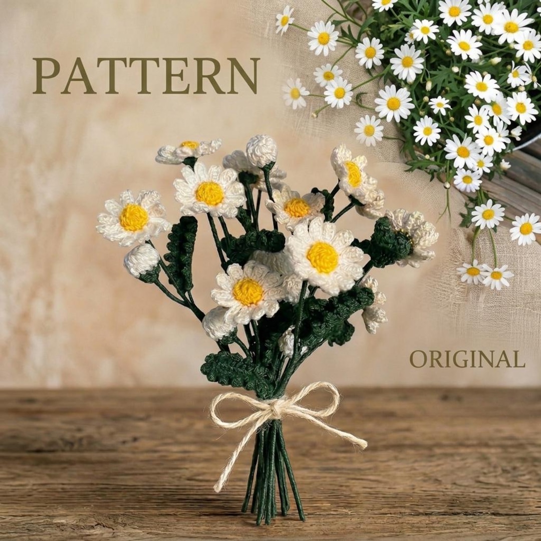 Crochet Daisy Flower Pattern With Step-by-step Video Tutorial - Etsy