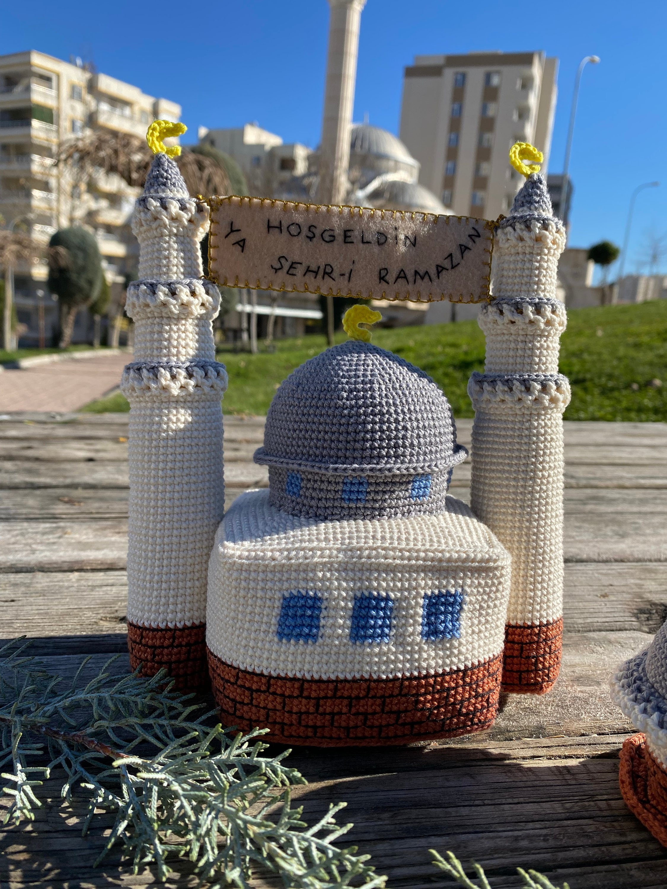 Crochet Pattern, Video Supported, Crochet Mosque and Fountain ...