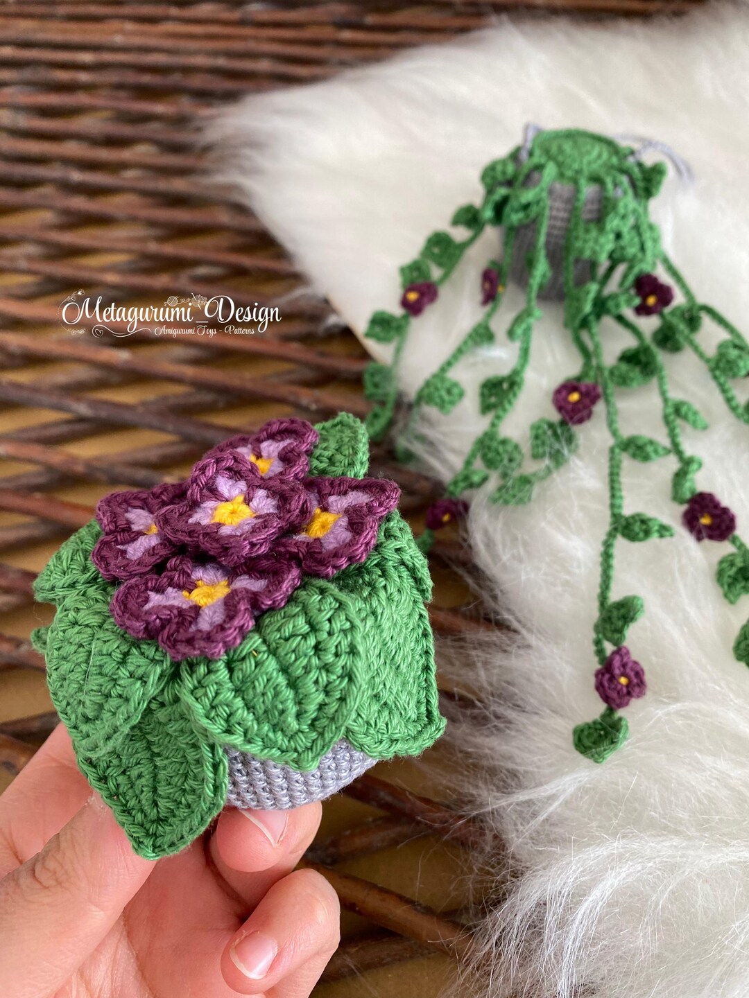 Crochet Plant, Video Support, Crochet Violet, Amigurumi Flowers ...