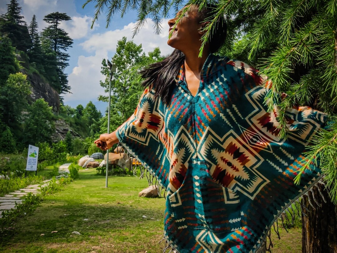 Poncho | Poncho With Hoodie | Himalayan Poncho | Simple Poncho | Unisex ...