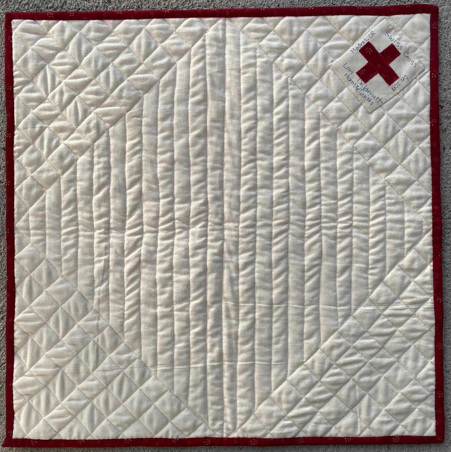 Swiss Cross PDF Pattern*humble Quilts* Red and White 19" Reproduction ...