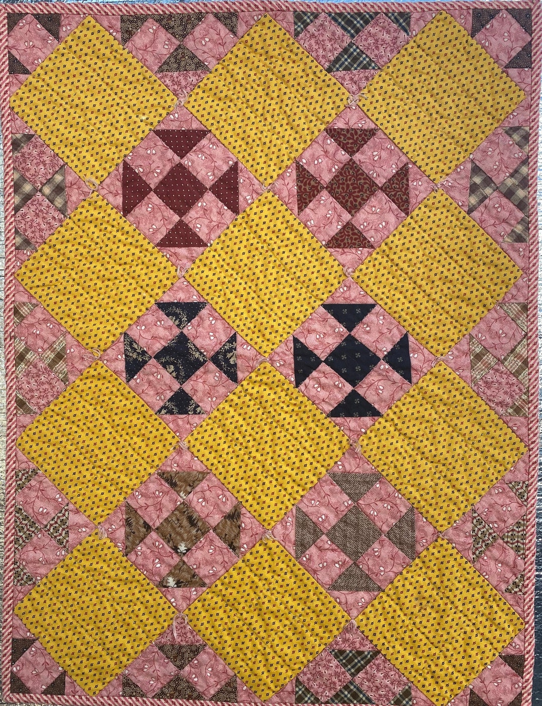 Pink Lemonade Quilt Pattern*humble Quilts* Complete Instructions 19"x25 ...