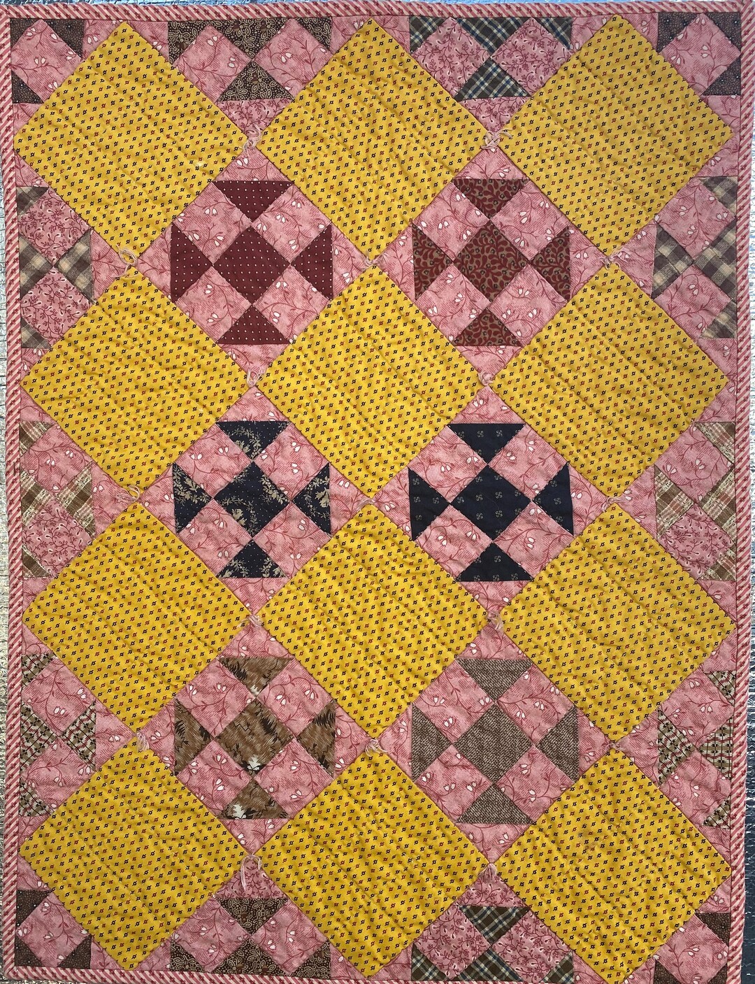 Pink Lemonade PDF Pattern*humble Quilts* 19"x25" Reproduction Quilt - Etsy