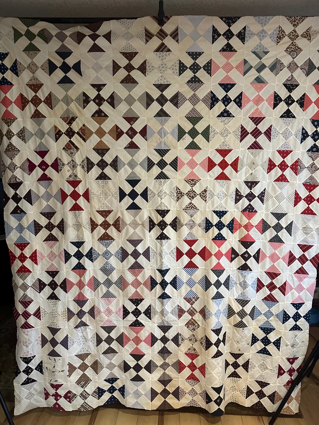 Antique Italian Tile Quilt Top 72x88 1890-1910 Humble Quilts - Etsy