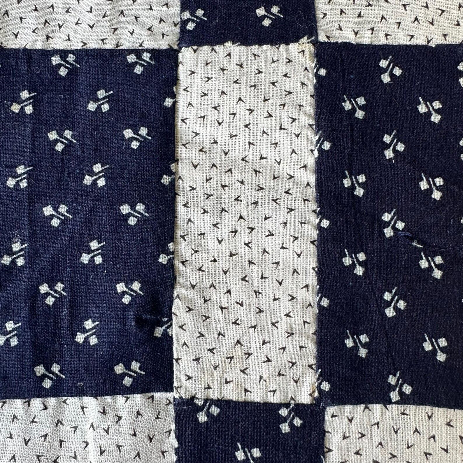 2 Indigo Blue and Shirting Quilt Blocks* Humble Quilts*free Shipping ...