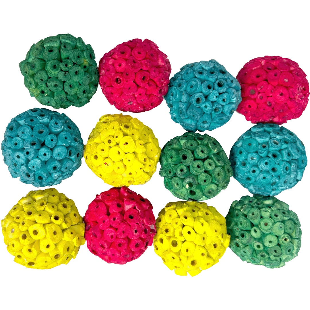 5200 Small Rainbow Sola Balls Natural Air Dried Sola Wood Bird Foot ...