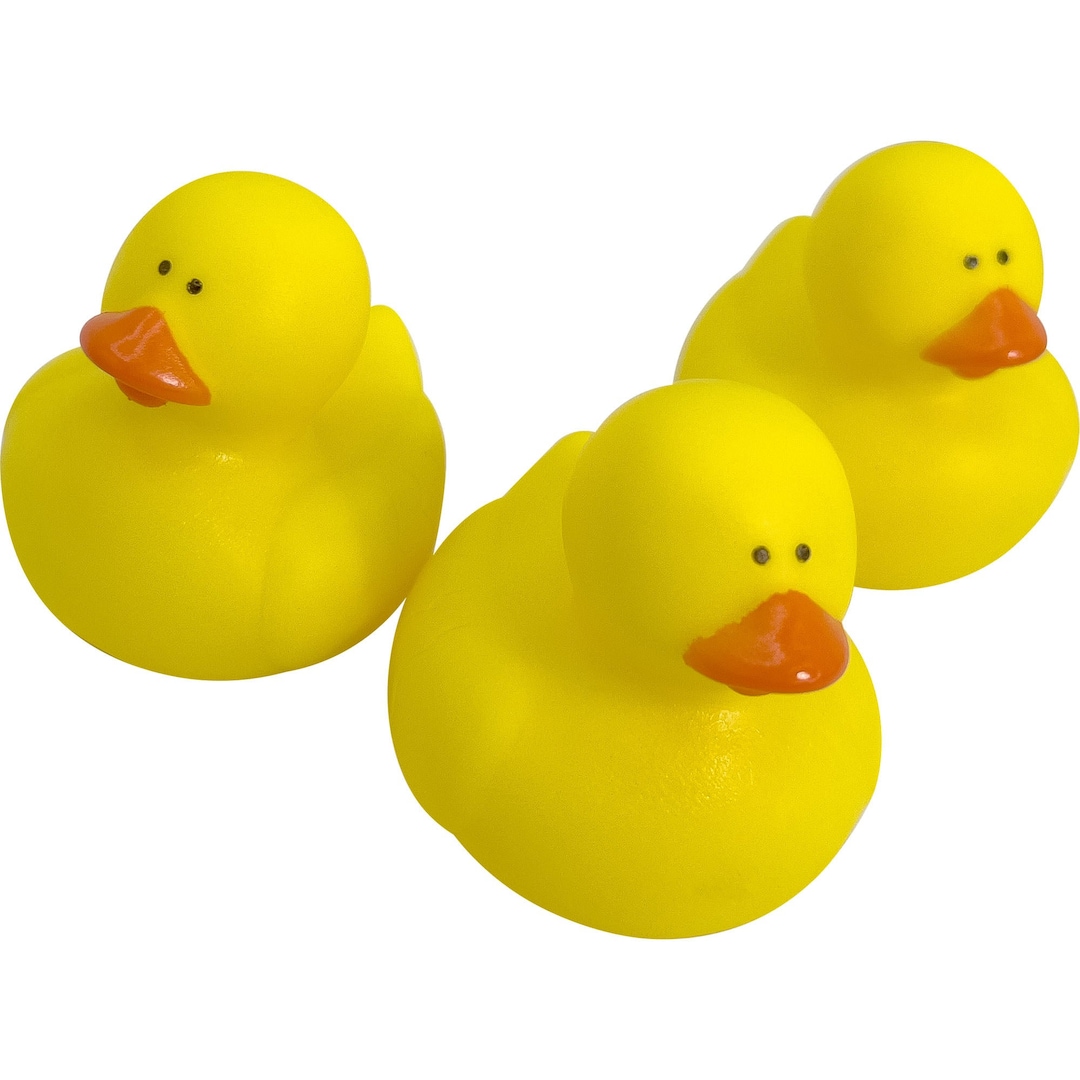2186 Pk3 Classic Rubber Ducks Classic Smooth Bird Foot Toys, Easy to ...