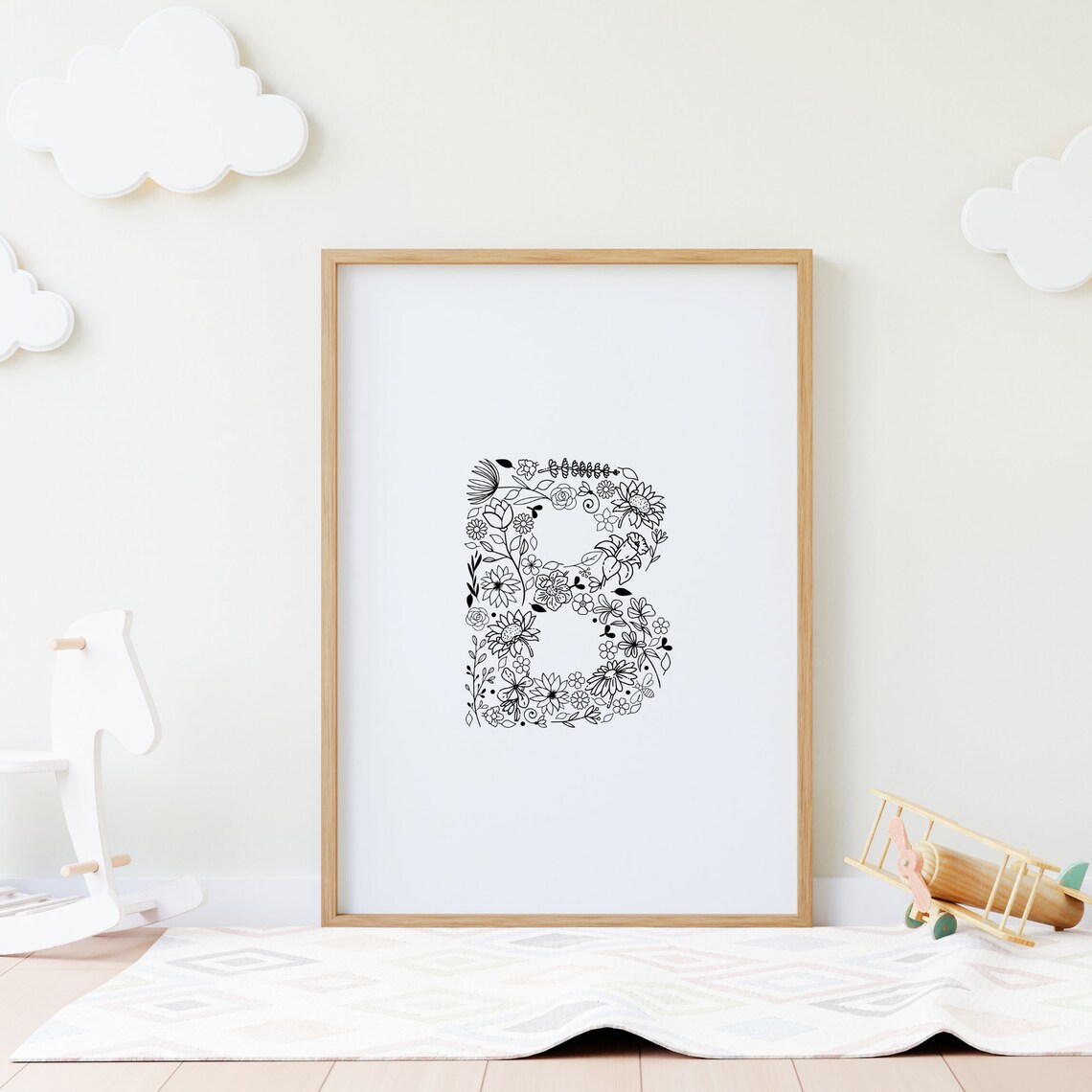 Letter B Floral SVG Floral Monogram Digital File Floral - Etsy