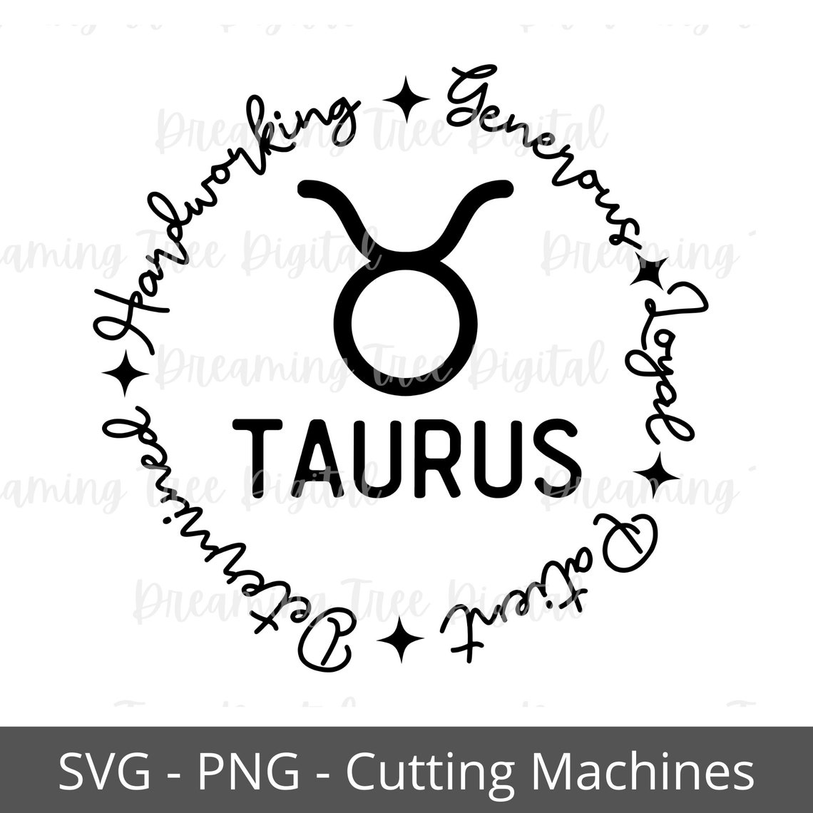 Taurus Zodiac Sign SVG Zodiac Svg Taurus Gift Instant - Etsy Canada