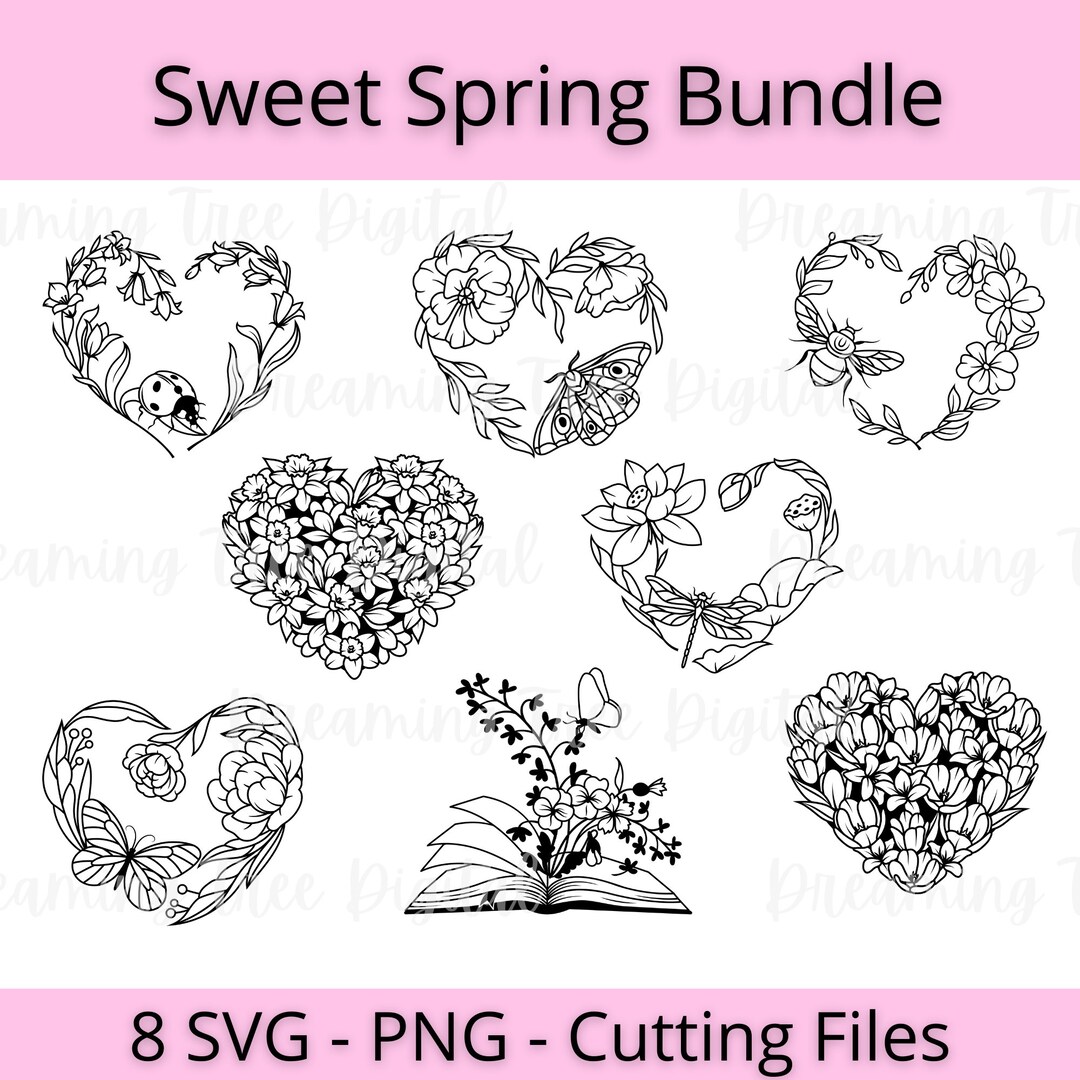Spring Flower SVG Bundle, Floral Svg, Digital Cut Files, Instant ...