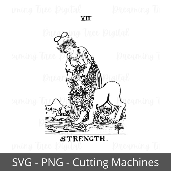 Strength Tarot Png - Etsy