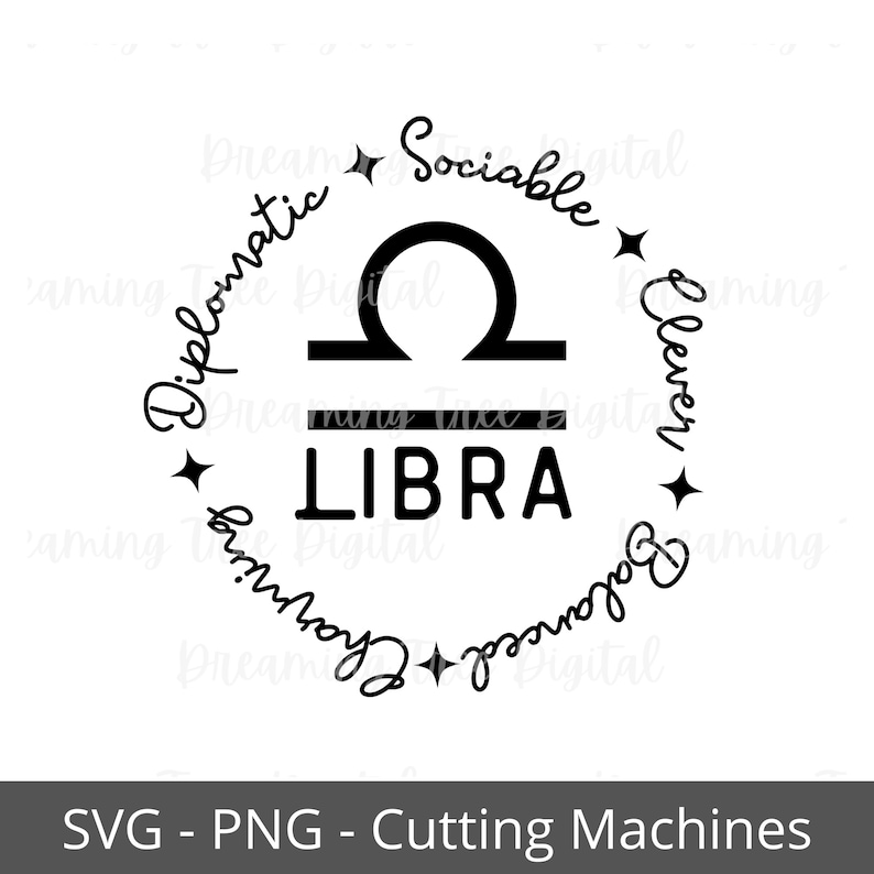 Libra Zodiac Sign SVG Zodiac Svg Libra Gift Instant - Etsy