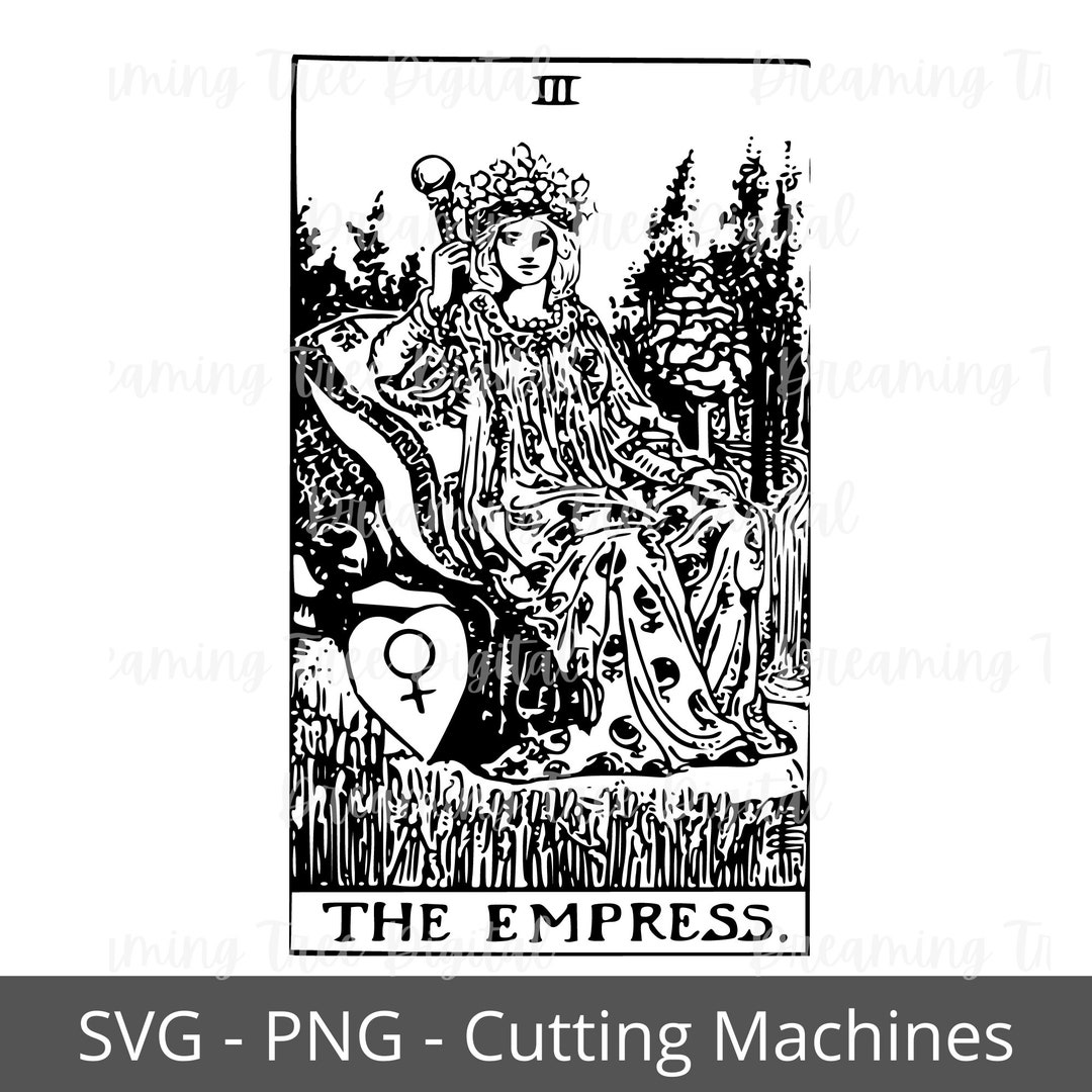 The Empress Tarot Card SVG, Tarot PNG, Instant Download - Etsy