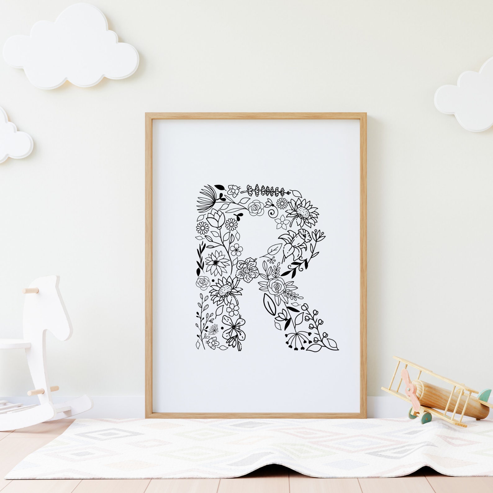 Letter R Floral SVG PNG Floral Monogram Digital File Floral - Etsy