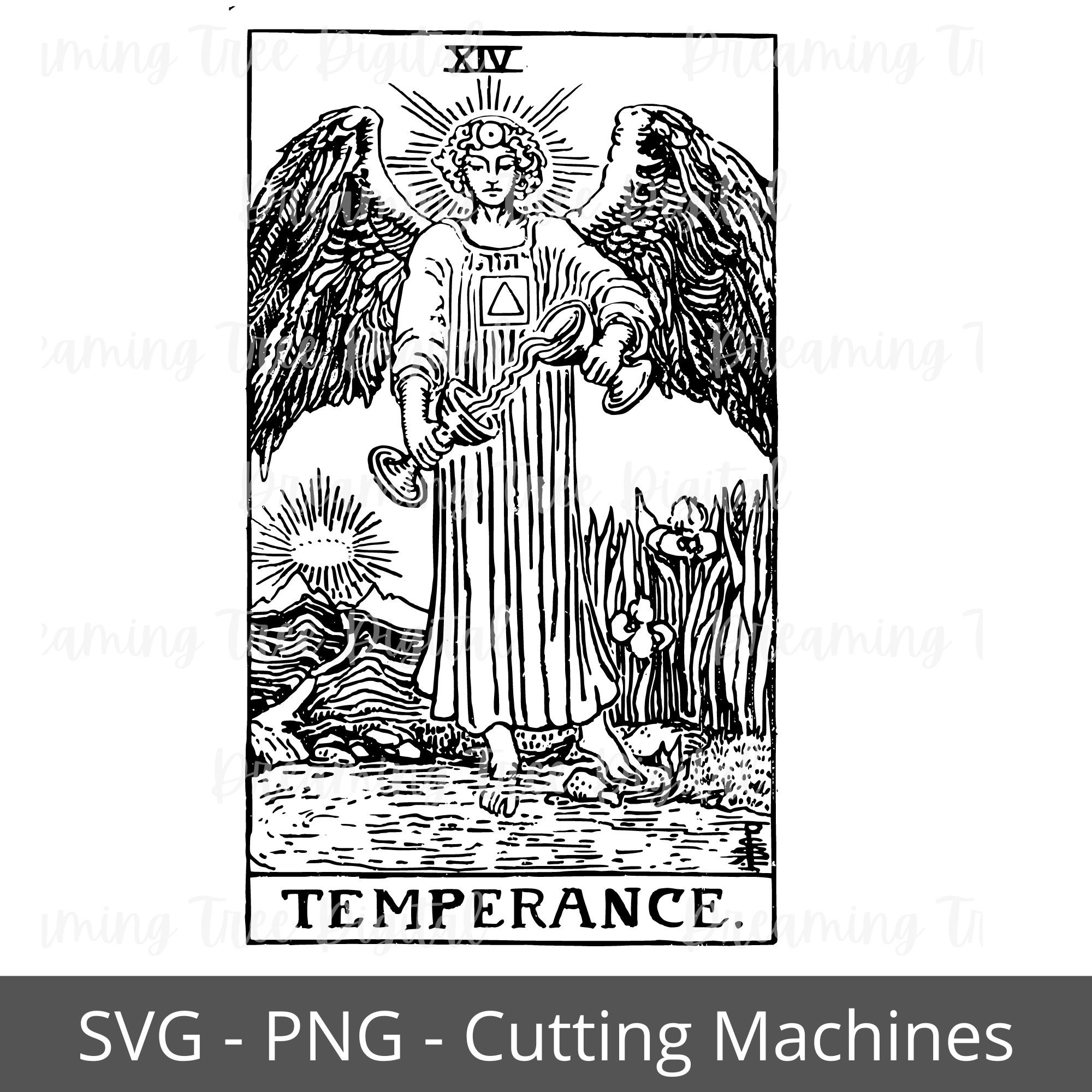 Temperance Tarot Card SVG Tarot PNG Instant Download - Etsy