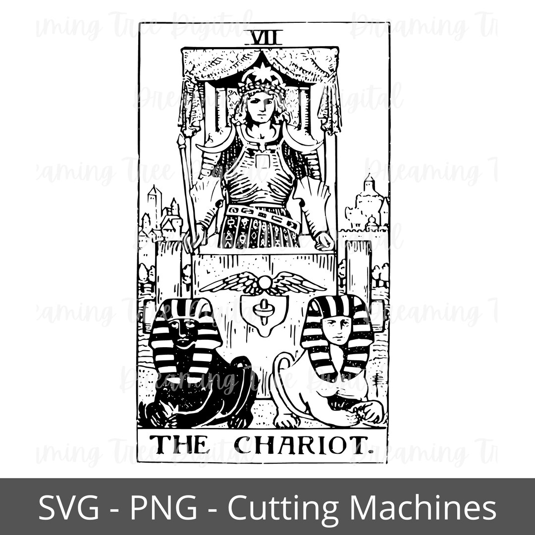 The Chariot Tarot Card SVG, Tarot PNG, Instant Download - Etsy