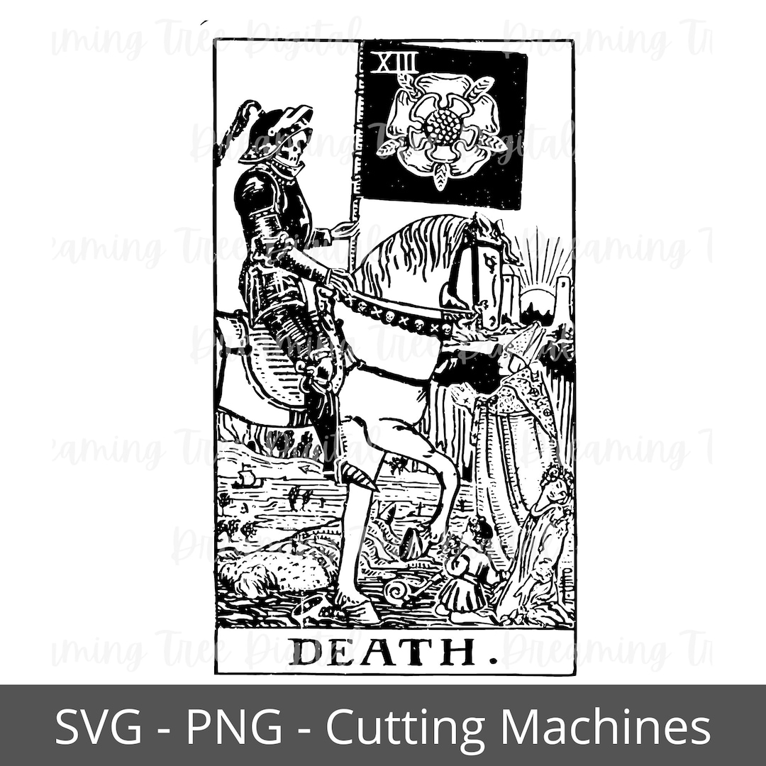 Death Tarot Card SVG, Tarot PNG, Instant Download - Etsy