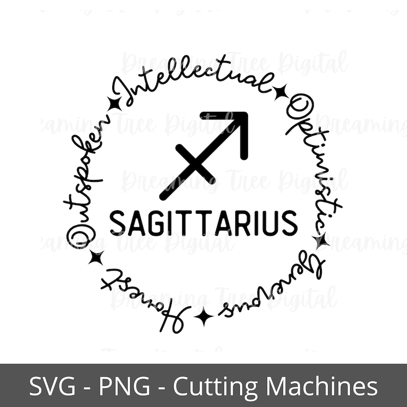 Sagittarius Zodiac Sign SVG Zodiac Svg Sagittarius Gift - Etsy