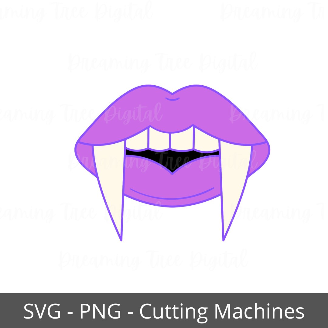 Pretty Vampire Fangs SVG, Pastel Halloween Svg, Tshirt Cut Files ...