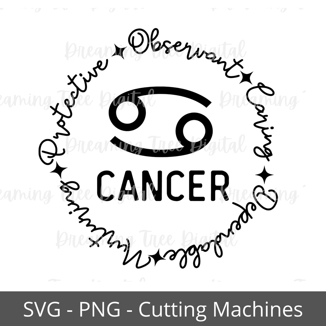 Cancer Zodiac Sign SVG, Zodiac Svg, Cancer Gift, Instant Download - Etsy