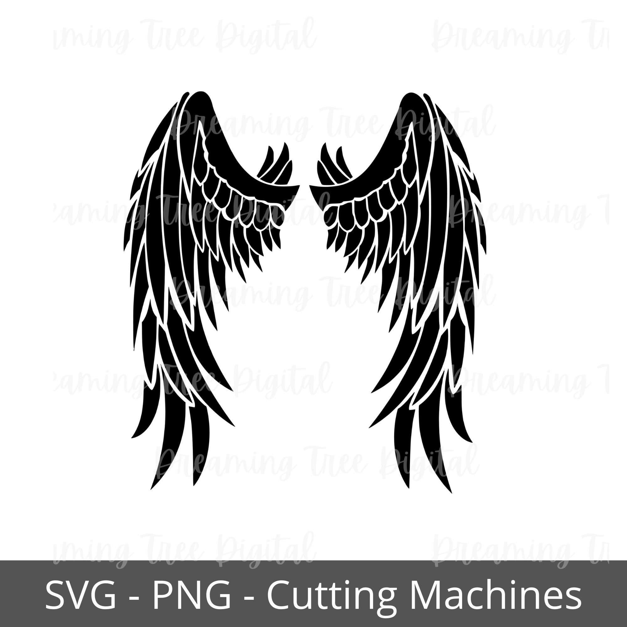 Angel Wings SVG, Angel Svg, Digital Cut Files, Instant Download - Etsy ...