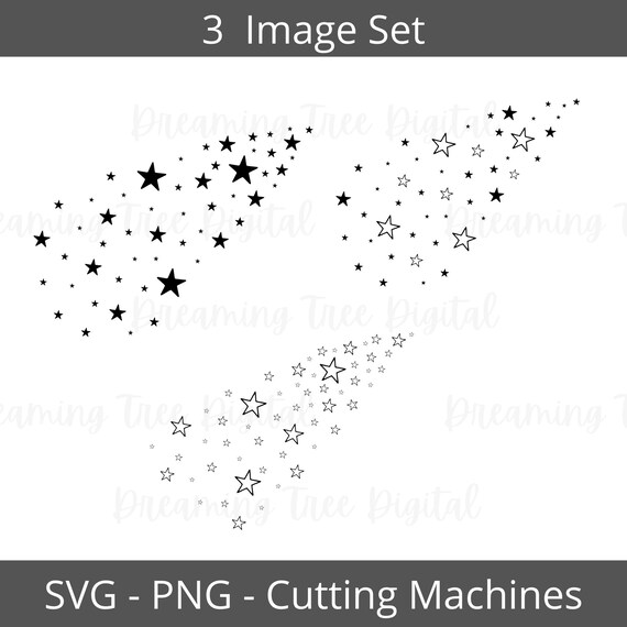 Stars Spray Ray of Stars Svg Galaxy SVG Stars Background - Etsy