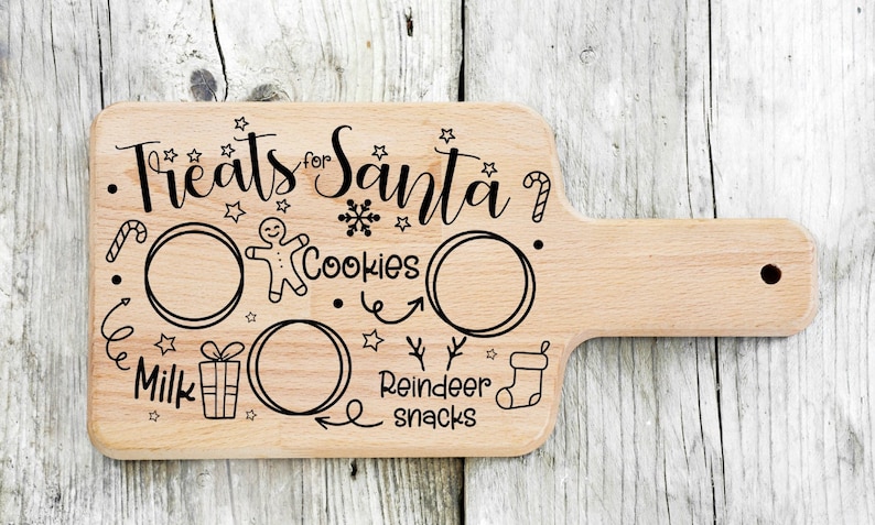 Santa Plate SVG Rectangular Christmas Santa Cookie Tray SVG - Etsy UK