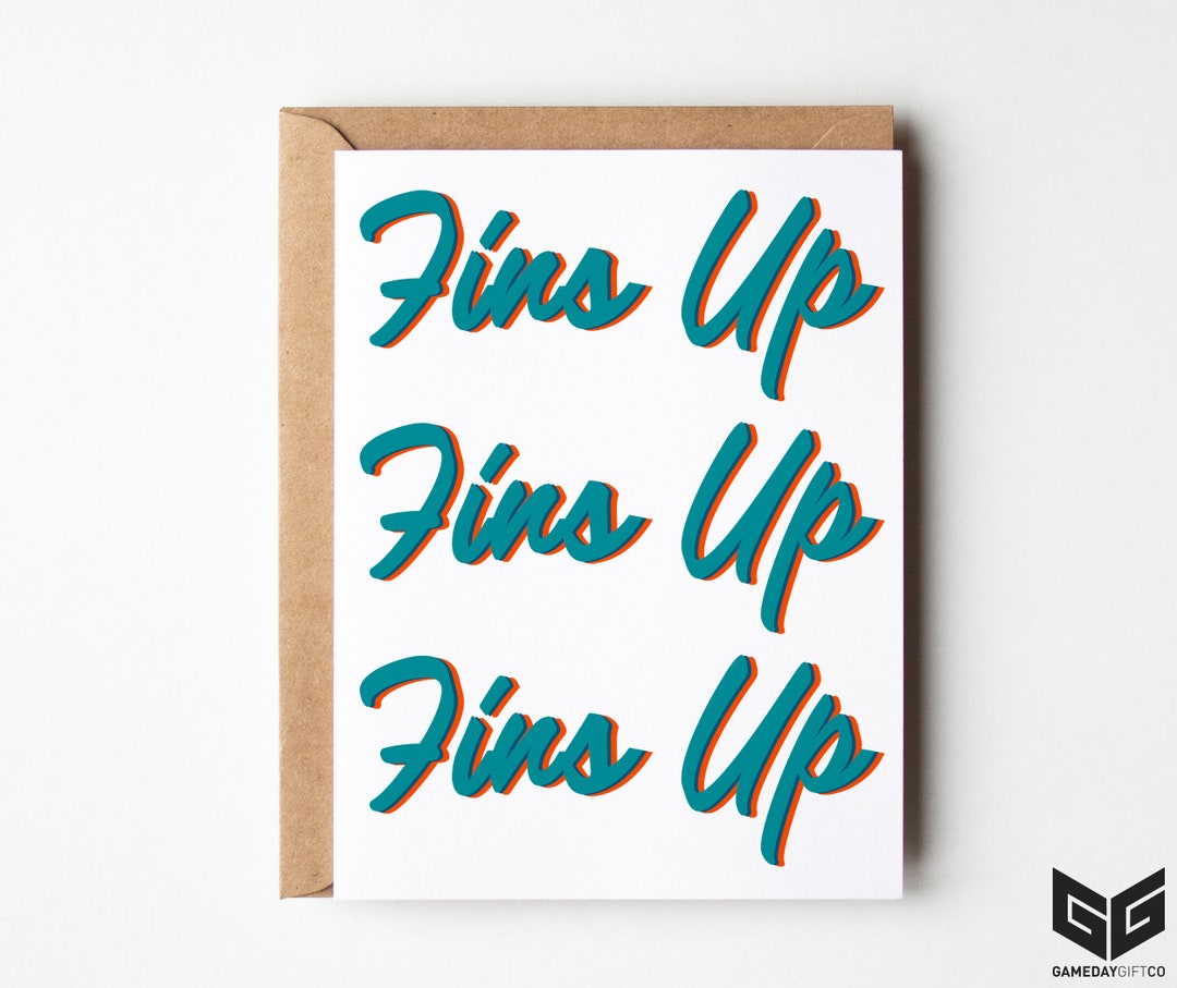 Fins up Miami Greeting Card W/ Envelope - Etsy