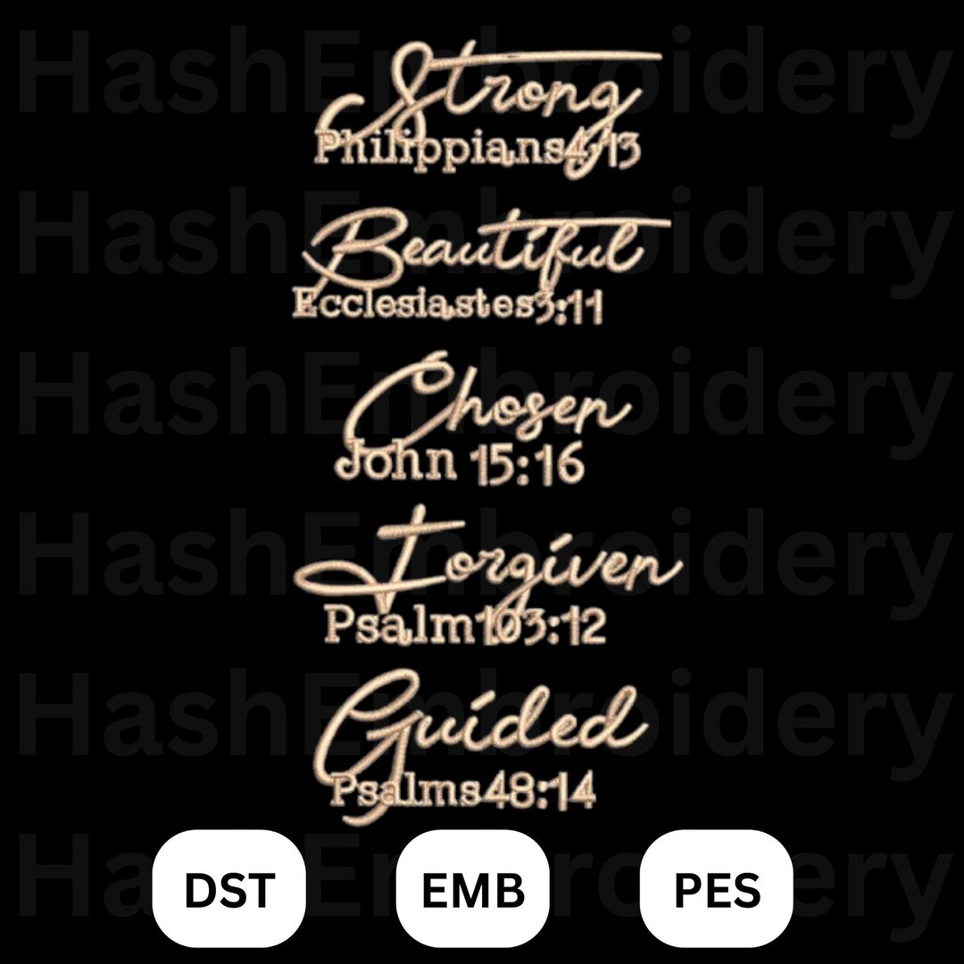 Religious Embroidery Designs, Bible Verse Machine Digital Embroidery ...