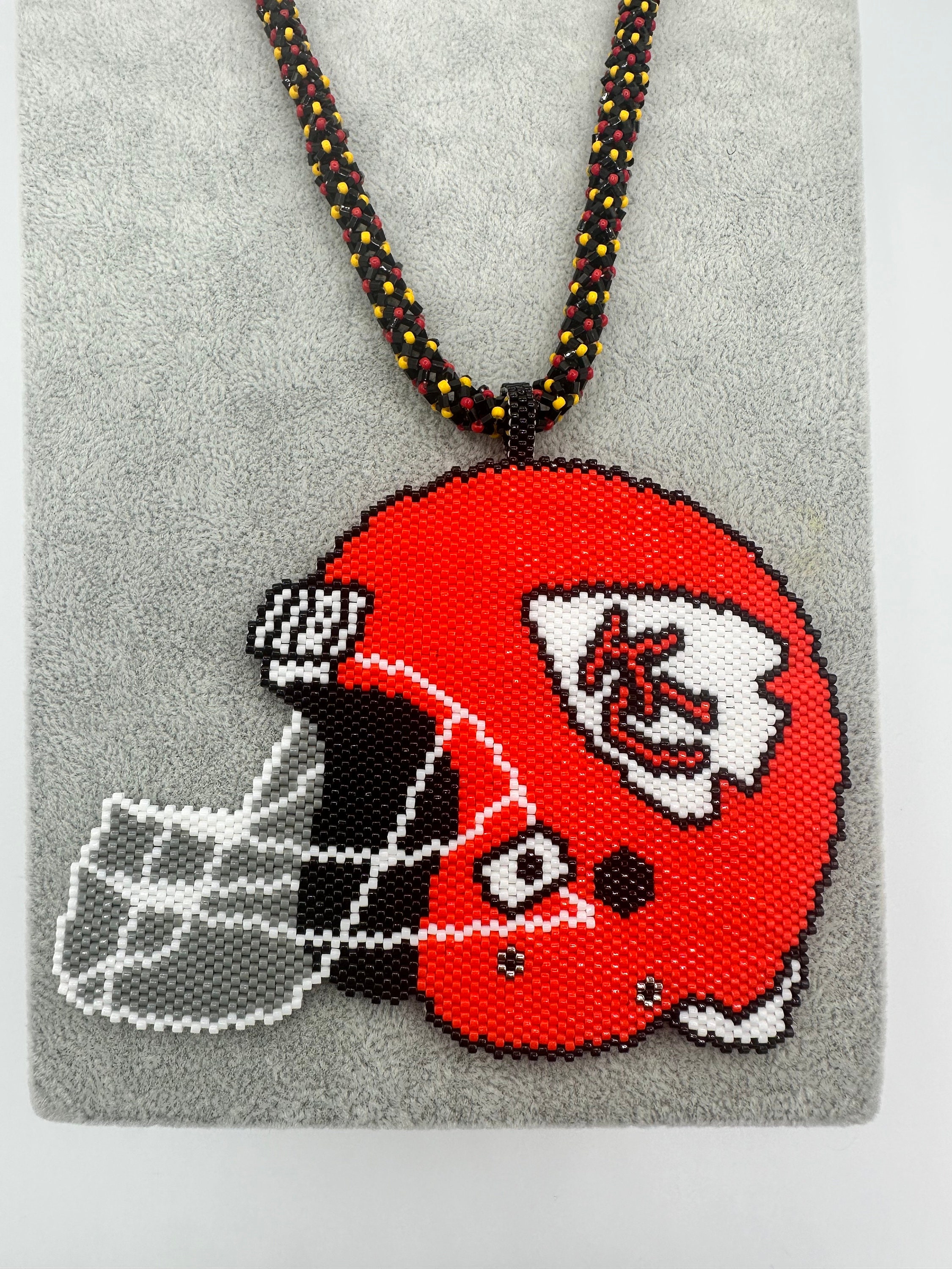 Kansas City Chiefs Beaded Pendant Necklace - Etsy