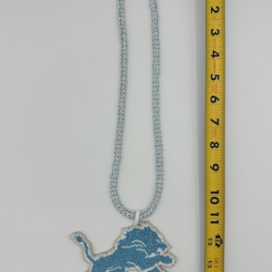 Detroit Lions Beaded Pendant Necklace - Etsy