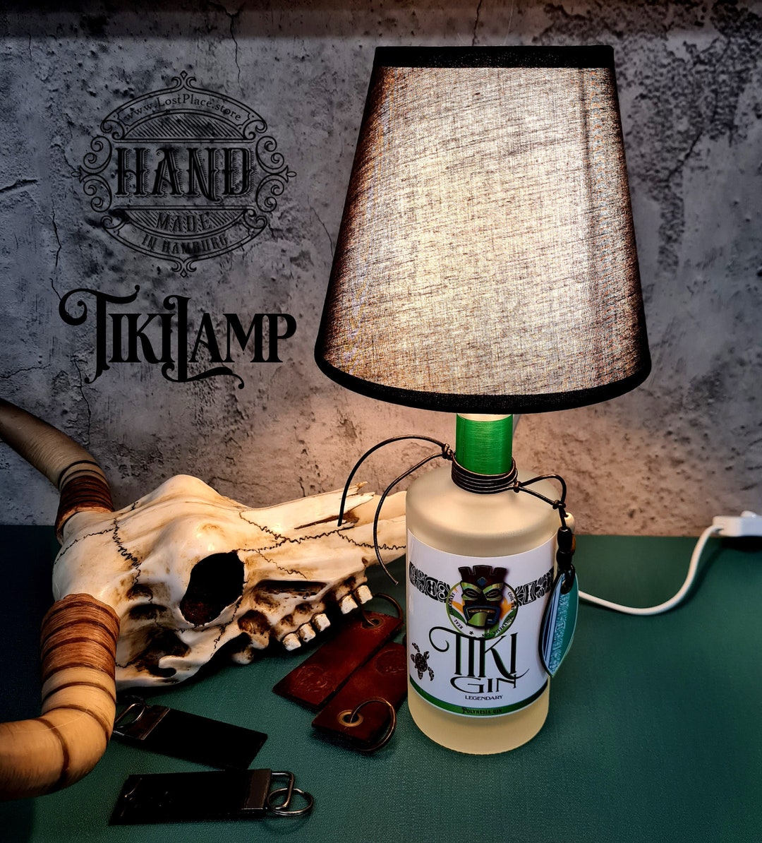 GIN Bottle / LAMP, Upcycling Table Lamp / DIY / Bottle Lamp Handmade ...