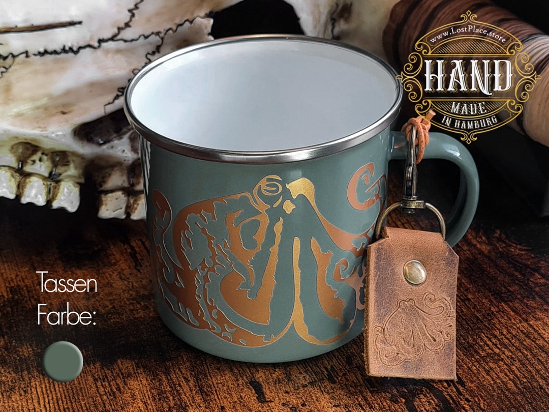 Enamel Cup, the Golden OCTOPUS, Cup/mug Limited Edition - Etsy