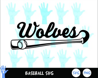 Wolves Baseball Png | Etsy