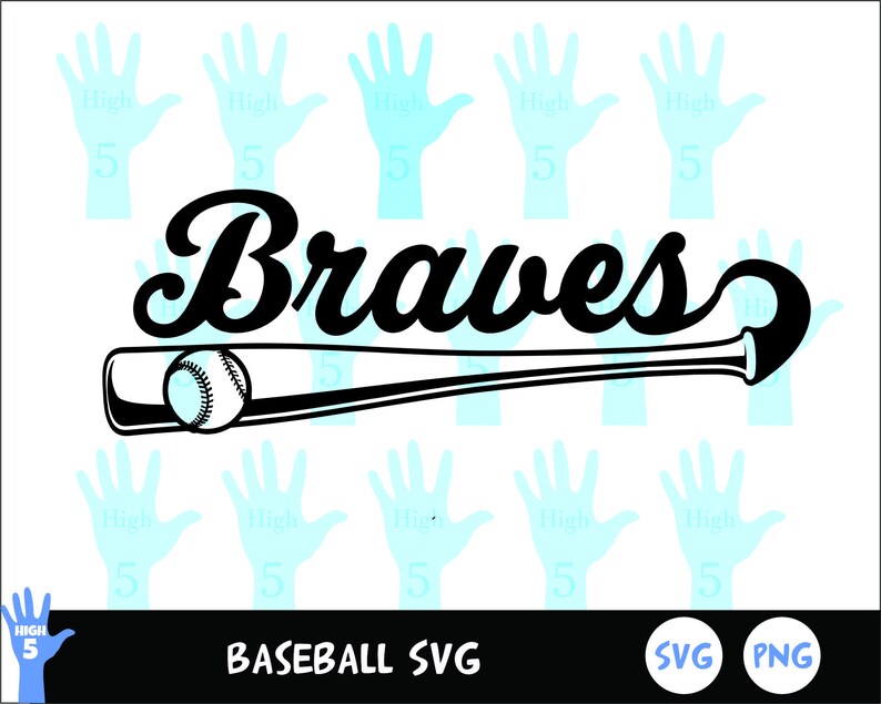 Braves Baseball SVG Cricut PNG Baseball Mom Digital | Etsy
